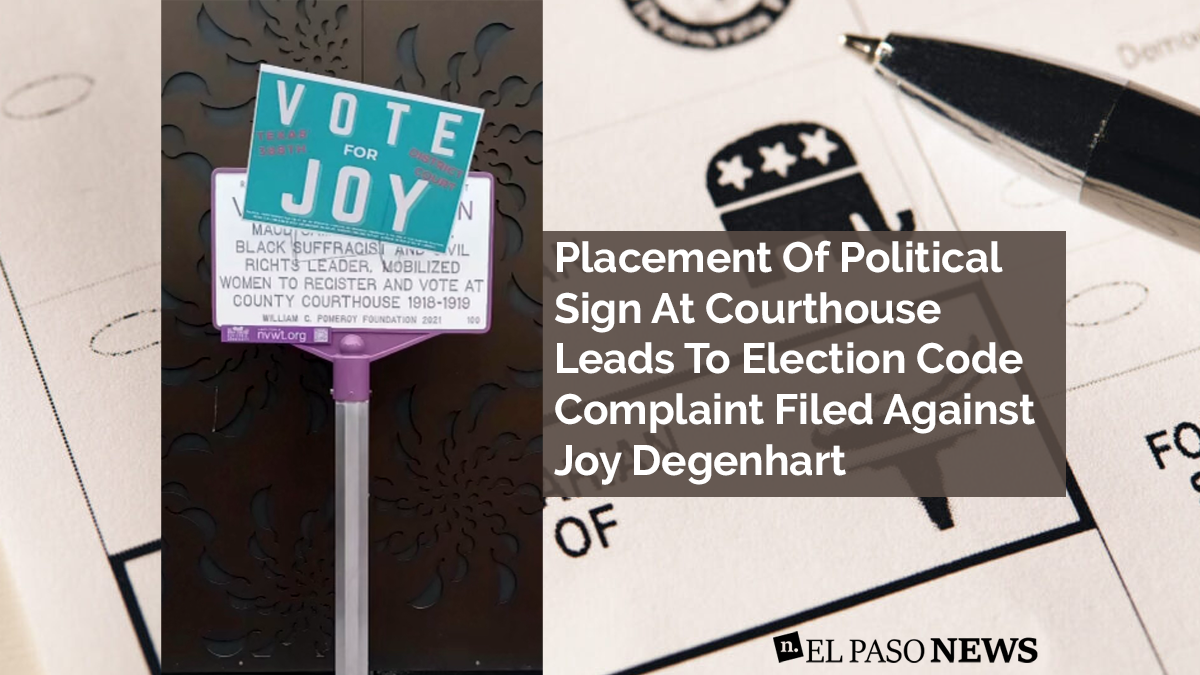 Placement Of Political Sign At Courthouse Leads To Election Code ...